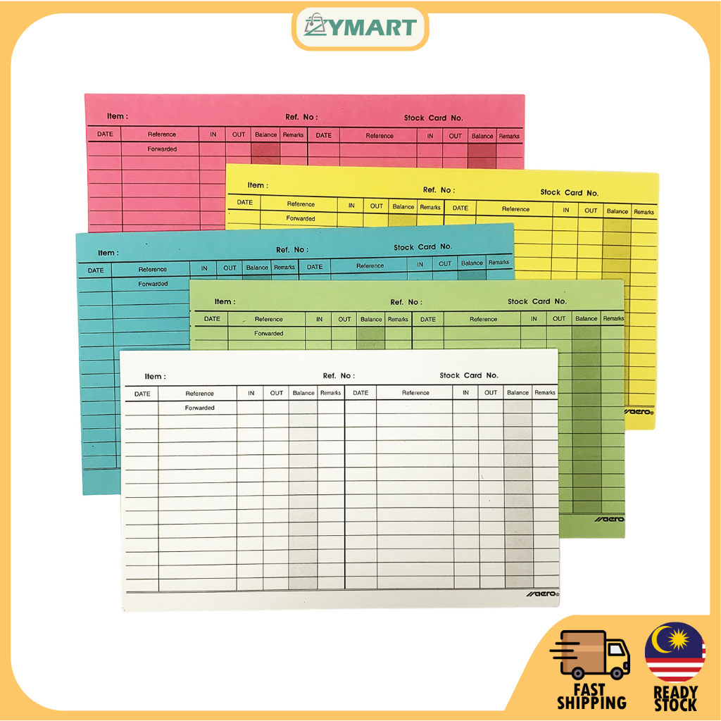 Card 5'' x 8'' (30 PCS/Pack, 100 PCS/Pack) White, Green, Red, Yellow ...
