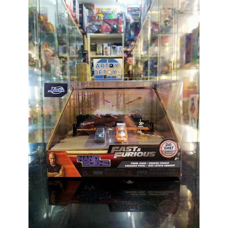 Jada Toys Die Cast Nano Scene Fast And Furious Final Race | Shopee ...