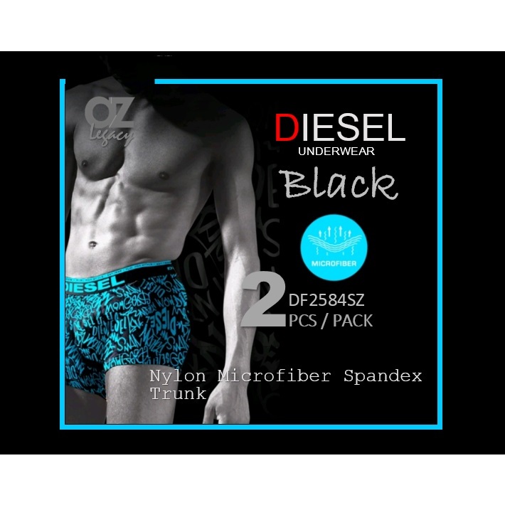 DIESEL Two Nylon Microfiber Spandex Trunk (DF2584SZ) | Shopee Philippines