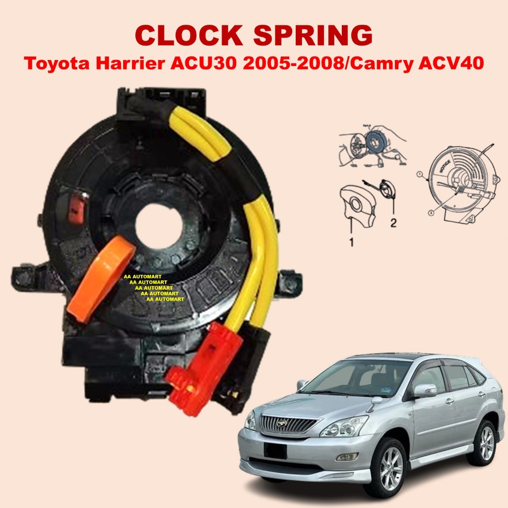 Toyota Harrier ACU30 2005-2008/Camry ACV40 2 Airbag Spring Cable Clock ...