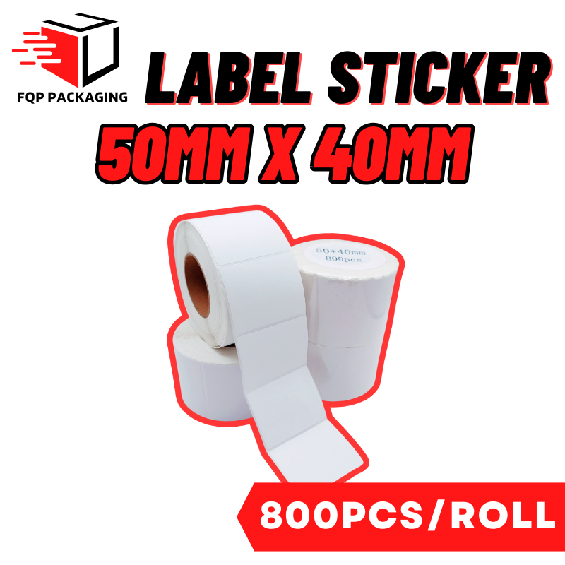 Thermal Label Sticker 50mm x 40mm / Barcode Label Sticker / Price ...