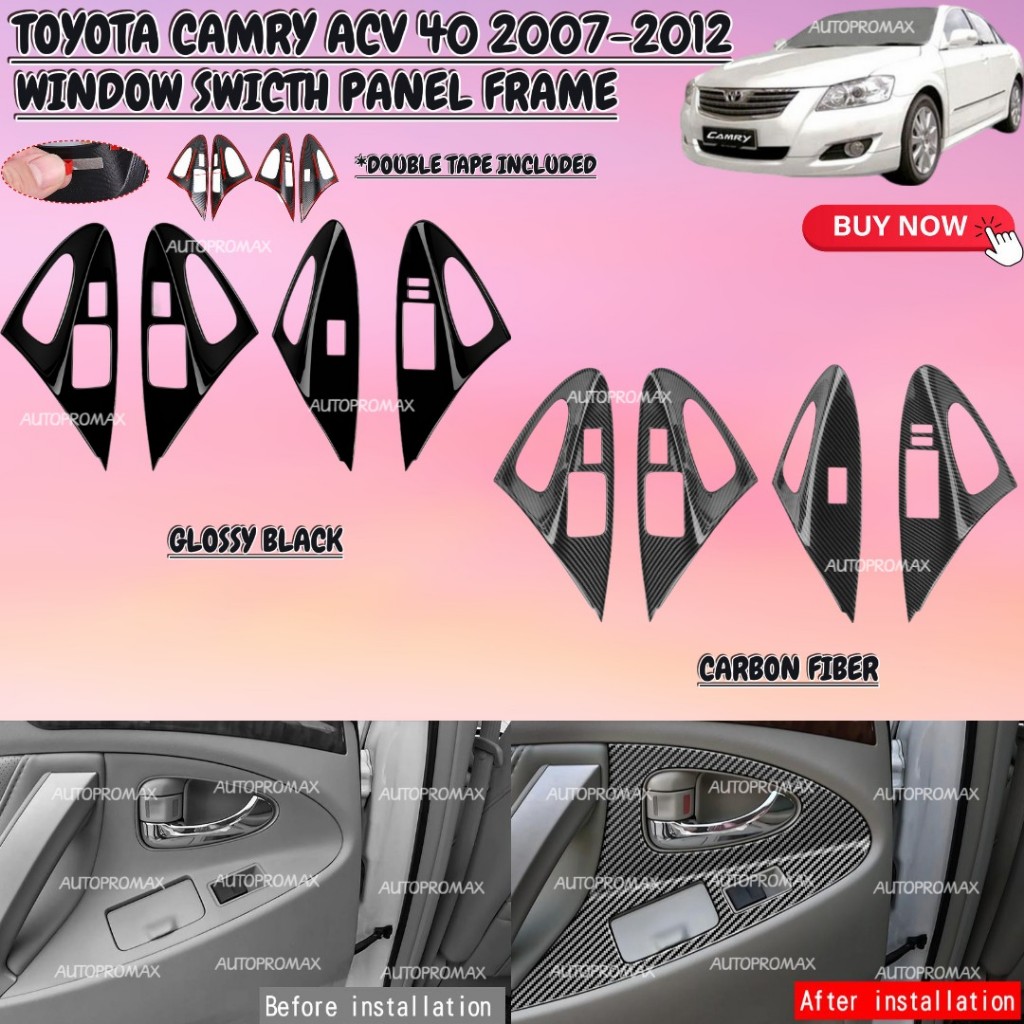 AUTOPROMAX TOYOTA CAMRY ACV40 2008-2012 CAR WINDOW SWITCH PANEL CAARBON ...