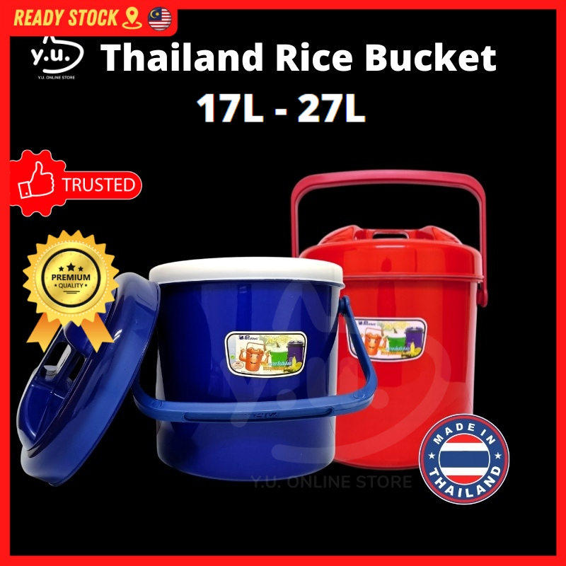 Yu 17L/27L Rice and Ice Bucket/Used Nasi/Cooler Bucket/Tong Nasi & Ais ...