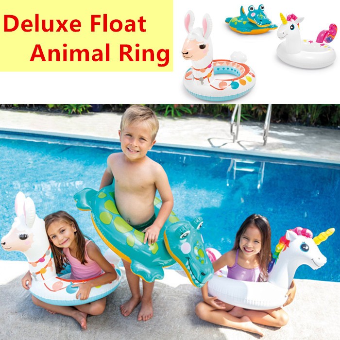 Intex Deluxe Animal Ring Intex Float Swimming Floaties Llama Crocodile ...