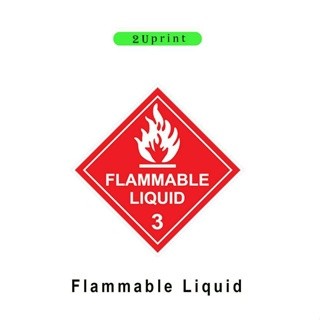 Flammable Schedule Waste Chemical Sticker / Hazchem Hazard Warning ...