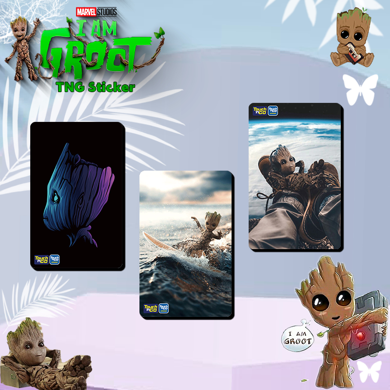 Marvel Groot TNG Sticker - Tng Touch N Go Sticker/Bank Card Sticker ...