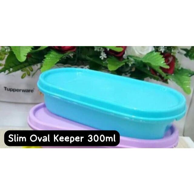 2072 Tupperware Slim oval keeper 300ml/ Tupperware Oval Keeper - Tupperware Brands | Shopee ...