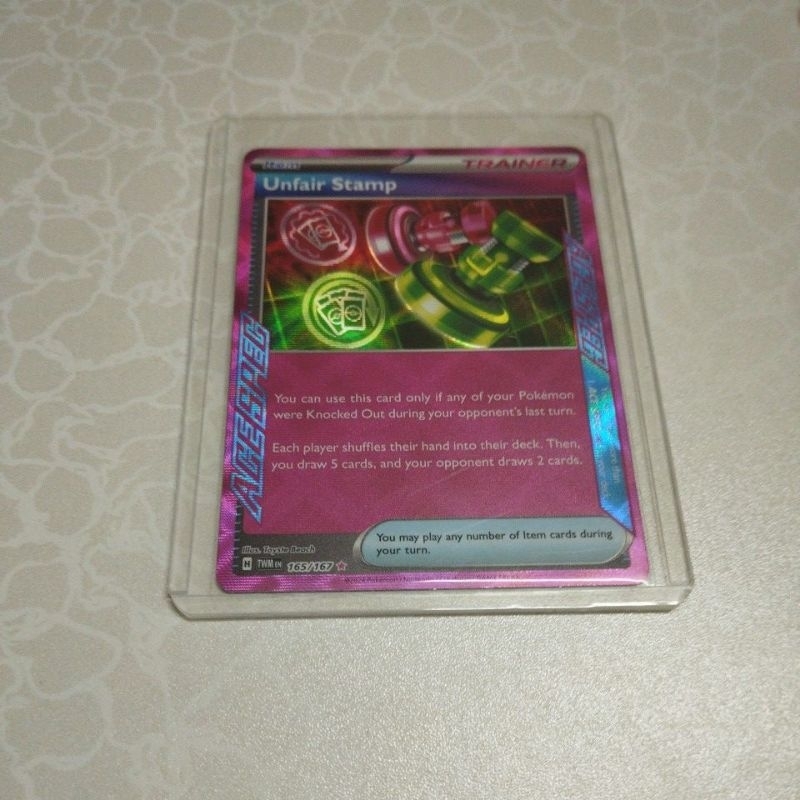 Pokémon TCG - Unfair Stamp Acespec 165/167 Twilight Masquerade | Shopee ...
