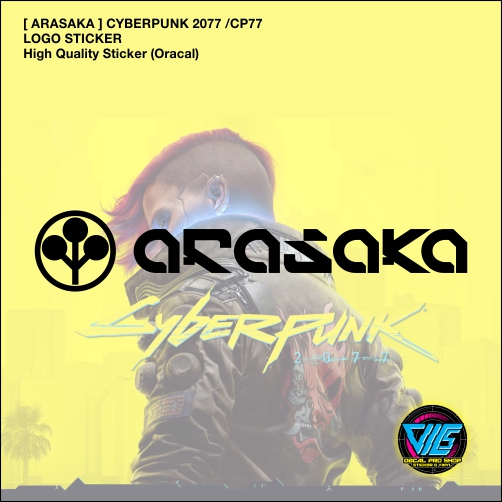 [ ARASAKA ] Cyberpunk 2077 / CP77 / Decal / Vinyl / Sticker / Laptop ...