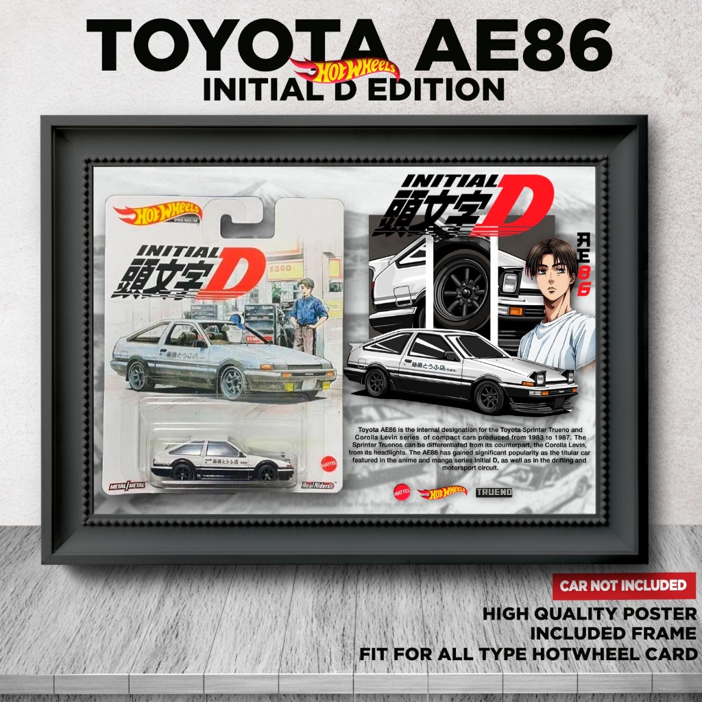 Gambar Frame Hotwheels Toyota AE86 Initial D Berserta Poster | Shopee ...