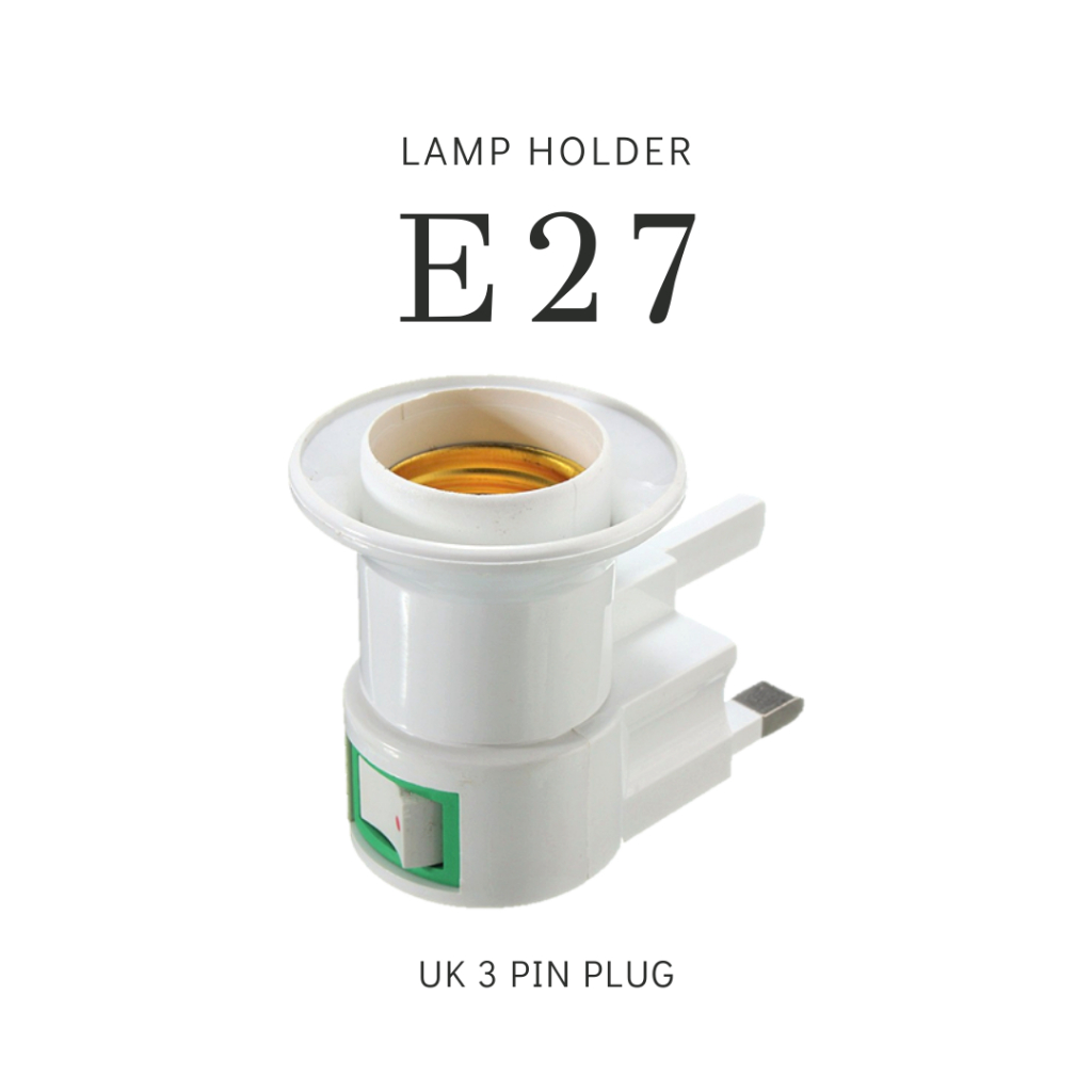 Night Lamp E27 Bulb Holder With UK 3-Pin Plug & On/Off Switch | Shopee ...