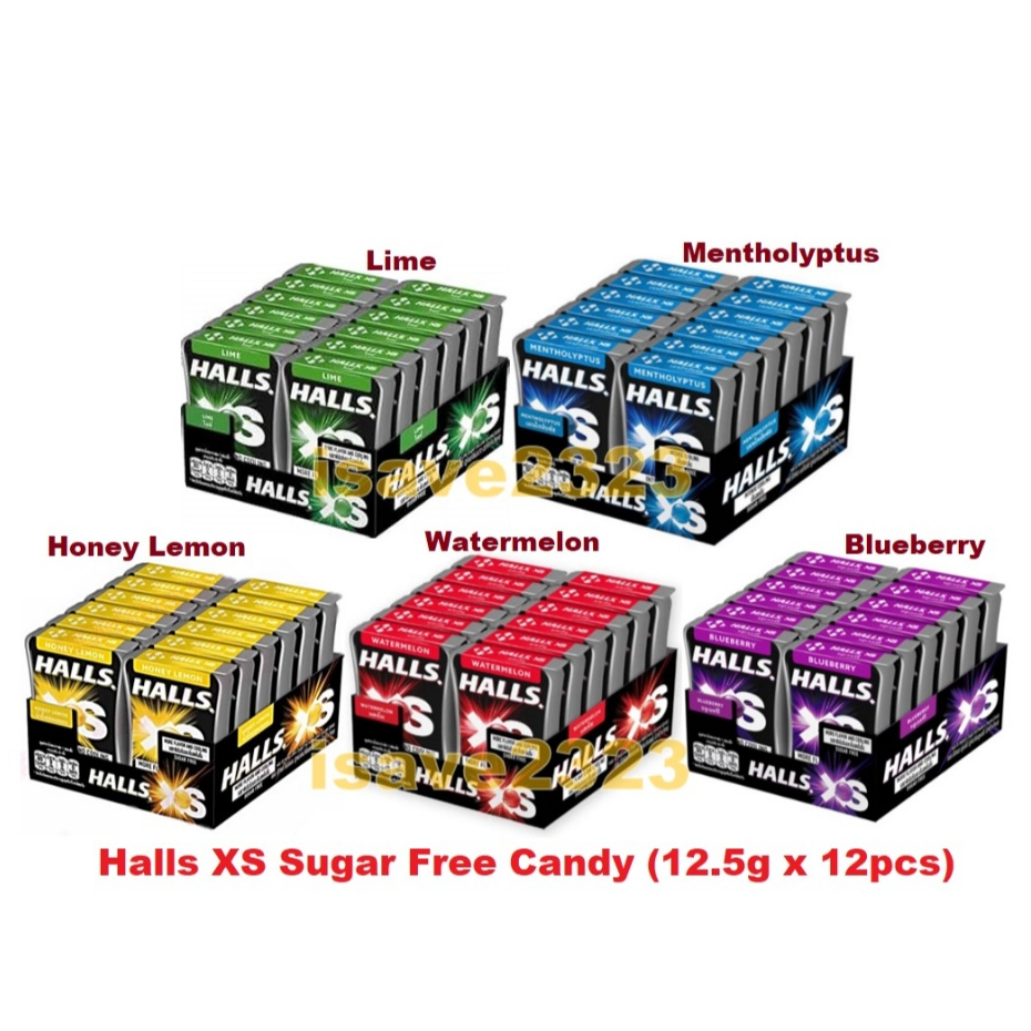 Halls XS Sugar Free Candy (12.6g x 12pcs) - 5 Flavours | Shopee Philippines