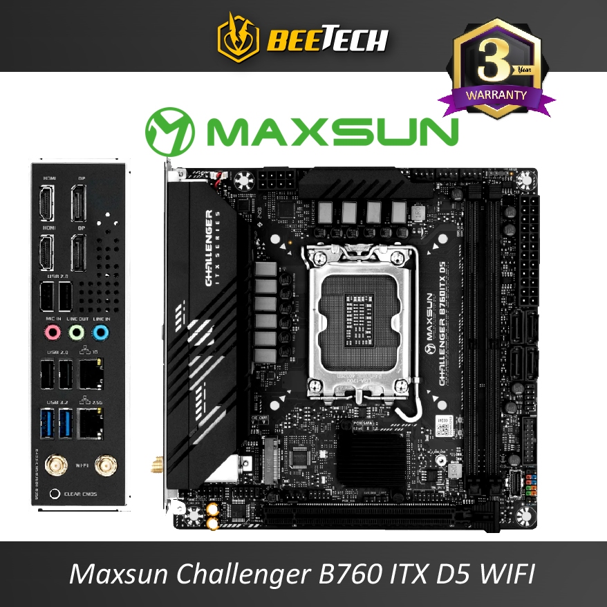 Maxsun Challenger B760 ITX DDR5 WIFI Motherboard | Shopee Philippines