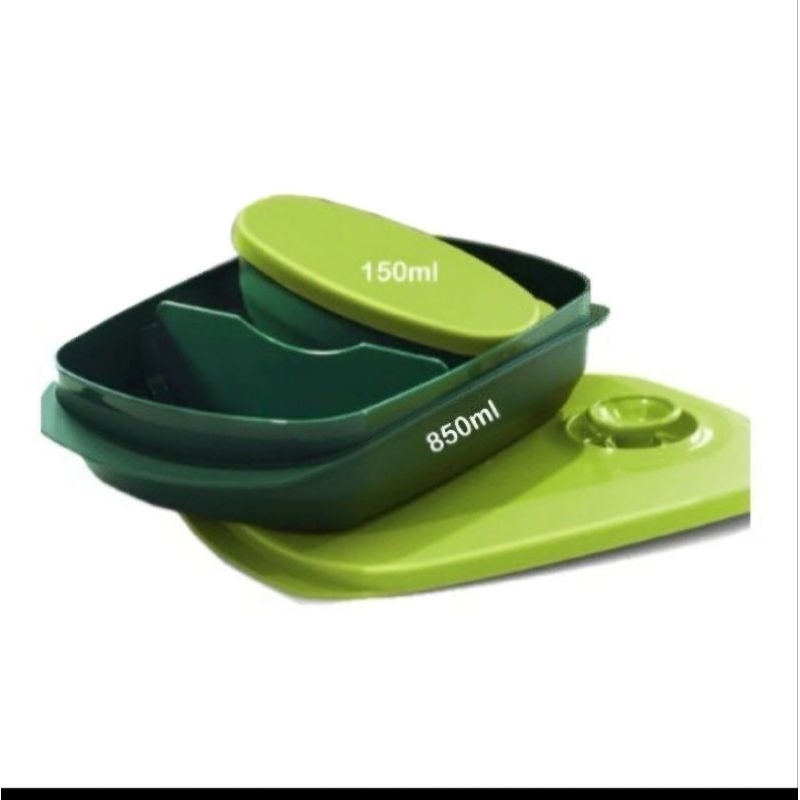 Tupperware Reheatable Divided Lunch Box 850ml with Adjustable Divider ...