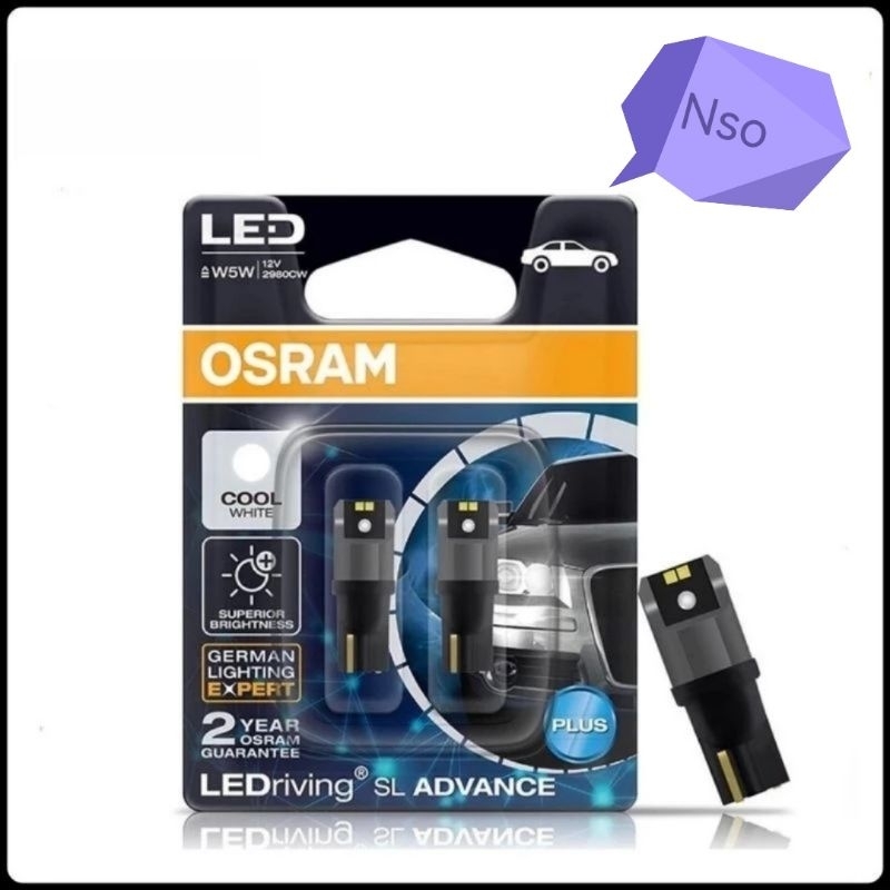OSRAM LED T10 W5W SL Advance 6000k cool white driving car light ...