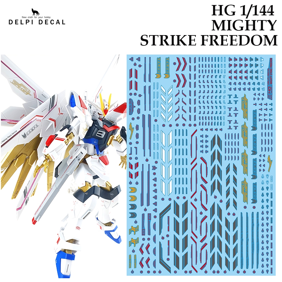 [DELPI DECAL] 486 HG 1/144 MIGHTY STRIKE FREEDOM WATER SLIDE DECAL | Shopee Philippines