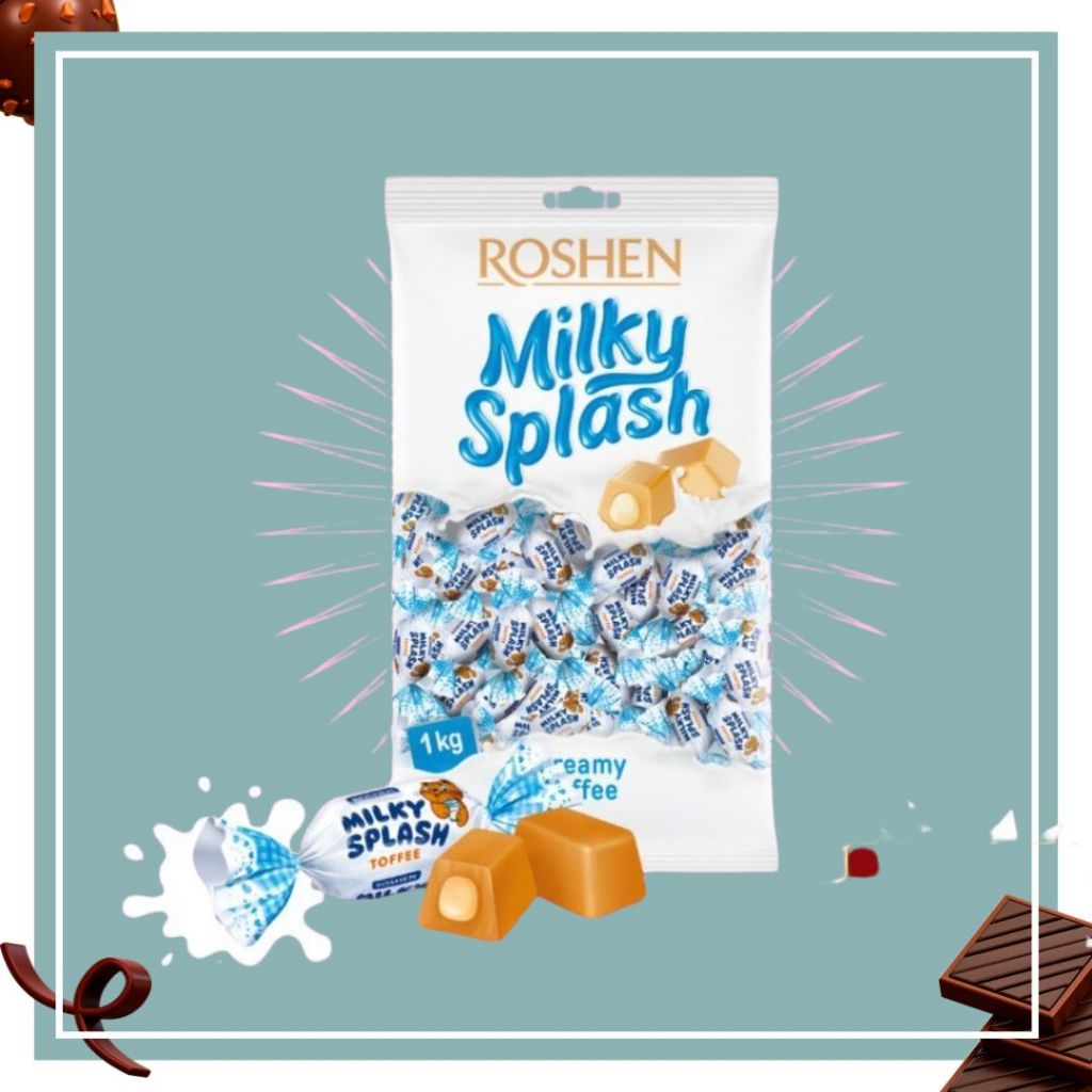 Roshen Milky Splash Toffee With A Milk Filling 250g - Trending Now ...