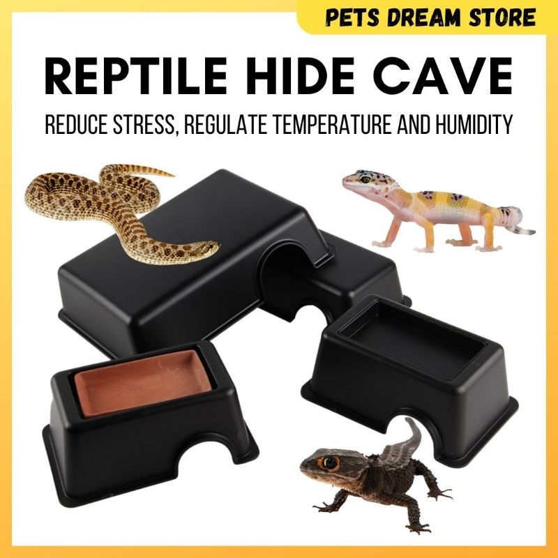 Rep-shop Reptile Gecko Hide Box S/M/L reptile cave Hiding Spot cave ...