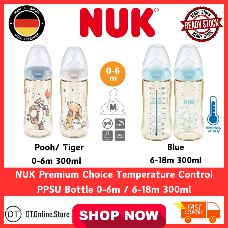 NUK Premium Choice PPSU Bottle 10oz 300ml(Pooh/Tiger/Blue) | Shopee Philippines
