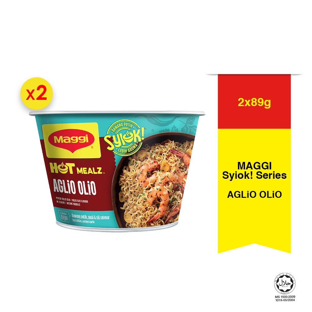 MAGGI SYIOK Aglio Olio Bowl (2x89g) | Shopee Philippines