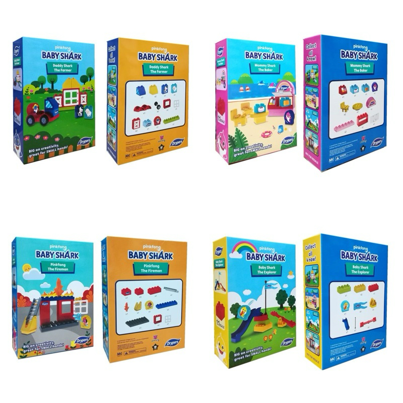 Drypers Pinkfong Baby Shark Building Blocks | Shopee Philippines