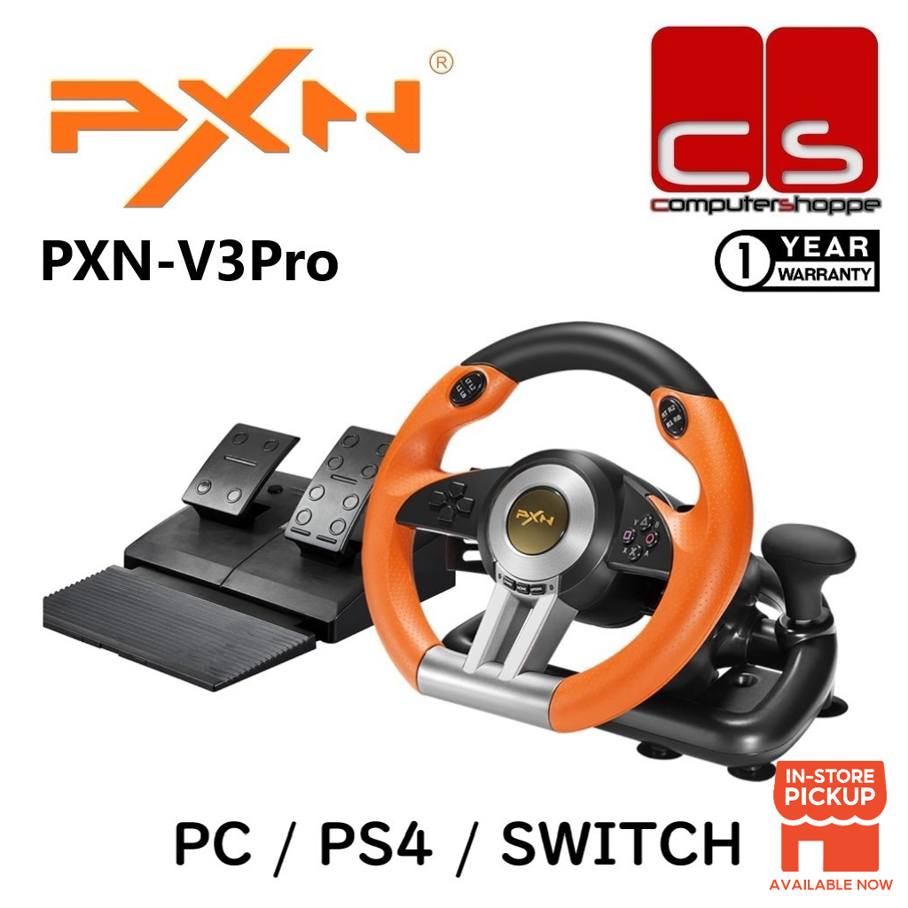 PXN V3II Racing Wheel, Steering Wheel With Racing Paddles For PC, PS4 ...