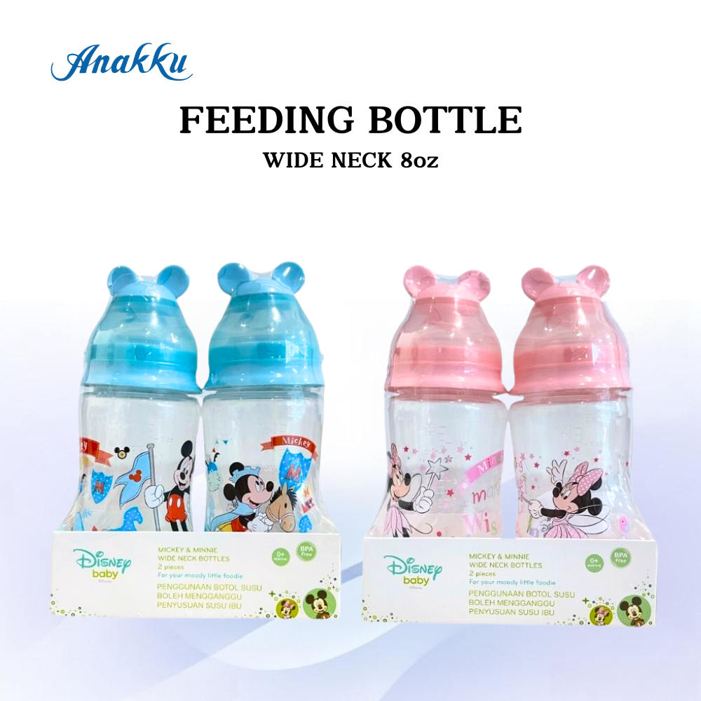 Anakku Disney Wide Neck(Mickey Hood) Feeding Bottle Botol Susu - 8oz ...
