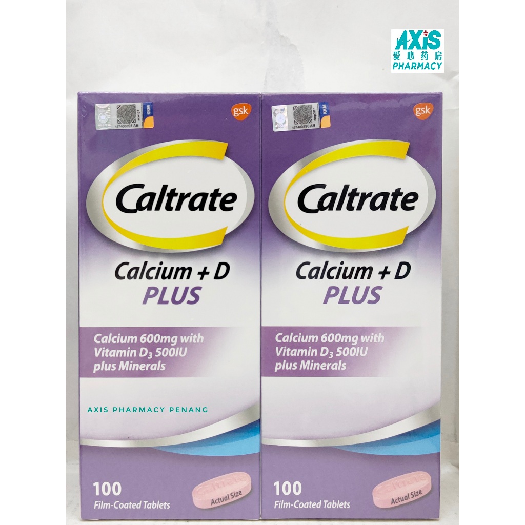 Caltrate Calcium + D PLUS Film-Coated Tablet EXP: 01/2027 | Shopee ...