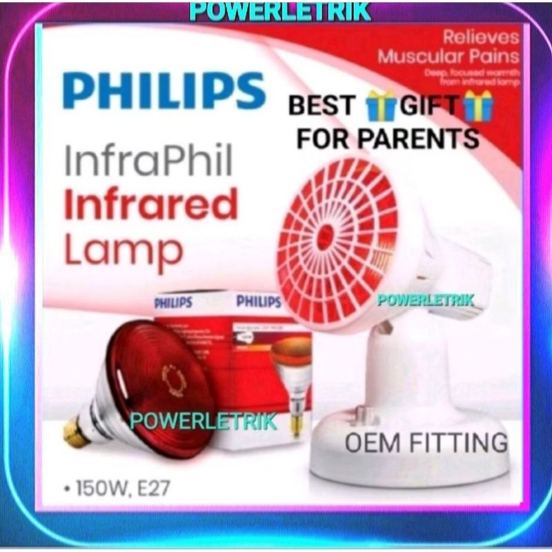 Philips 150W InfraPhil Infrared Dimmable Lamp Relieve Muscle Muscular ...