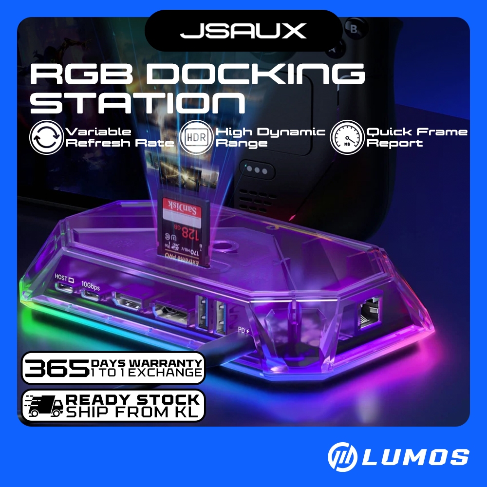 JSAUX HB1201S Purple RGB Docking Station 12-Port RGB Docking Station ...