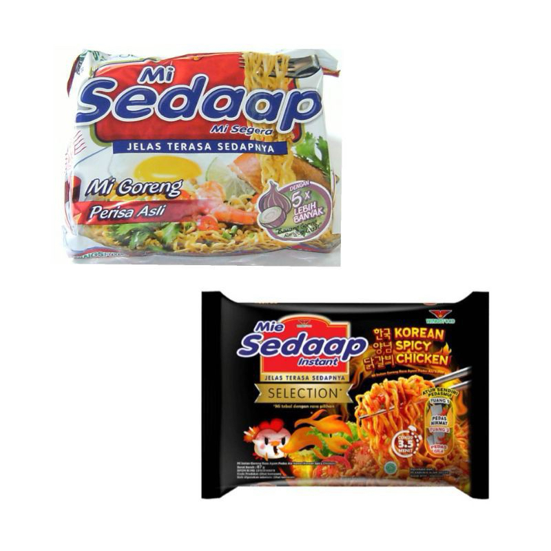 Mi Sedaap/Mee Sedaap Fried/Korean Spicy/Instant Noodles (Earloop) 5 x ...