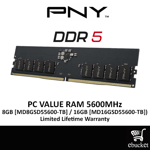 PNY Performance DDR5 5600/4800 MHz Desktop Ram (8GB [MD8GSD55600-TB ...