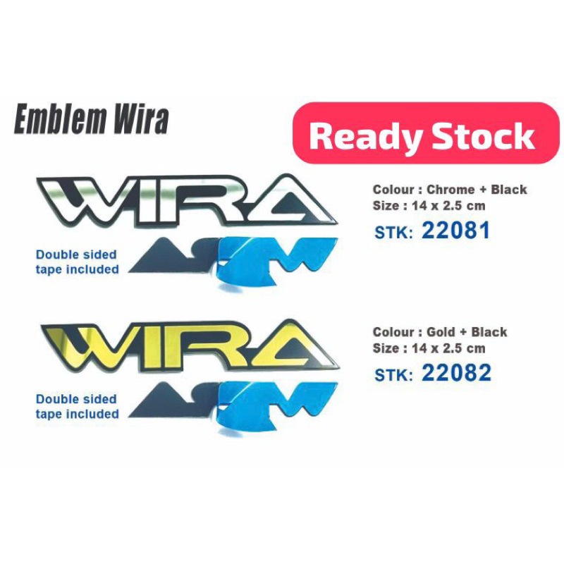 Emblem Badges Logo Proton Wira Rear with double side tape • PC Mirror ...