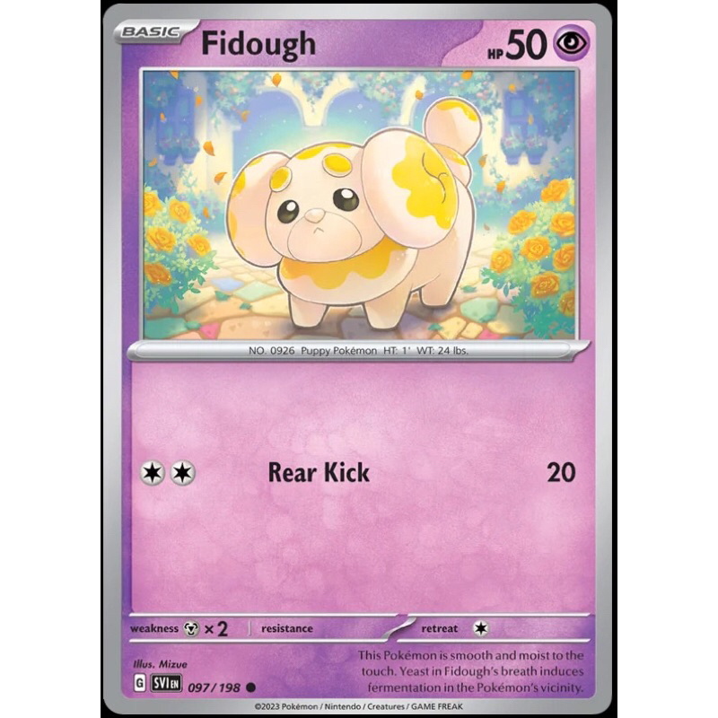 Fidough (common) 097/198 SV01 Scarlet & Violet - Pokemon TCG Card ...