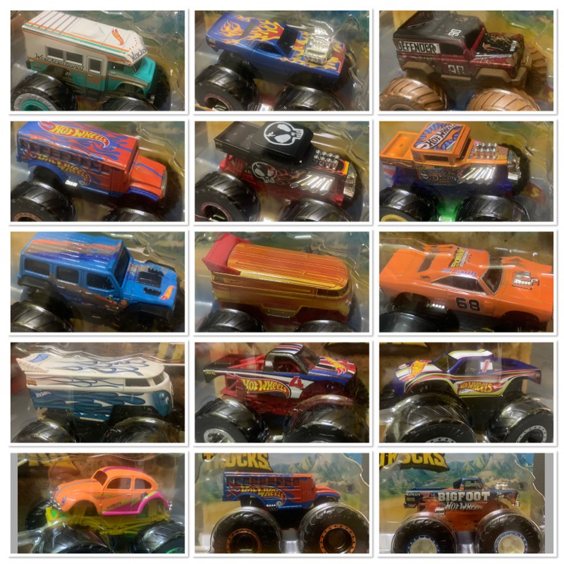 HOT WHEELS 2020 2022 MONSTER TRUCK BONE SHAKER DRAG BUS JEEP BIG FOOT ...