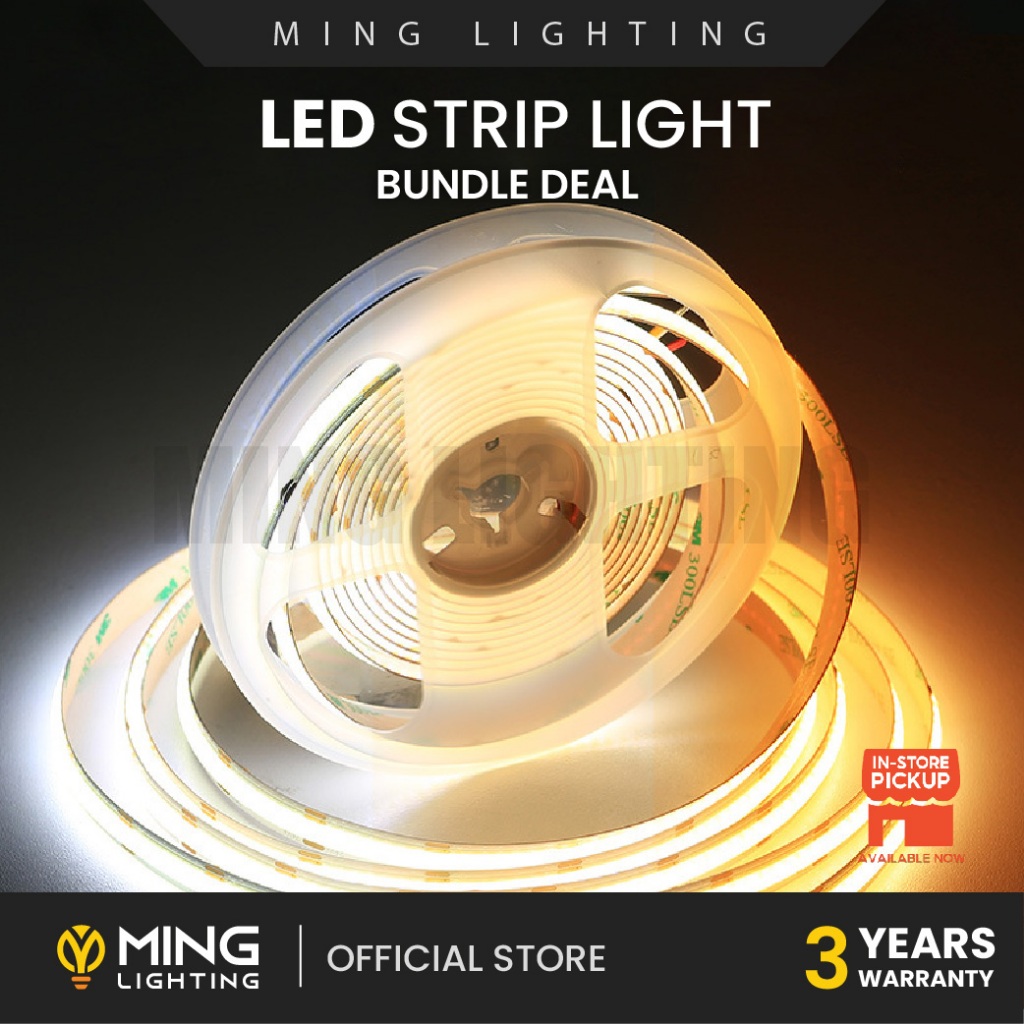 High Grade LED Strip Light COB DC24V Complete Set 5M 320LEDs/480LEDs w ...