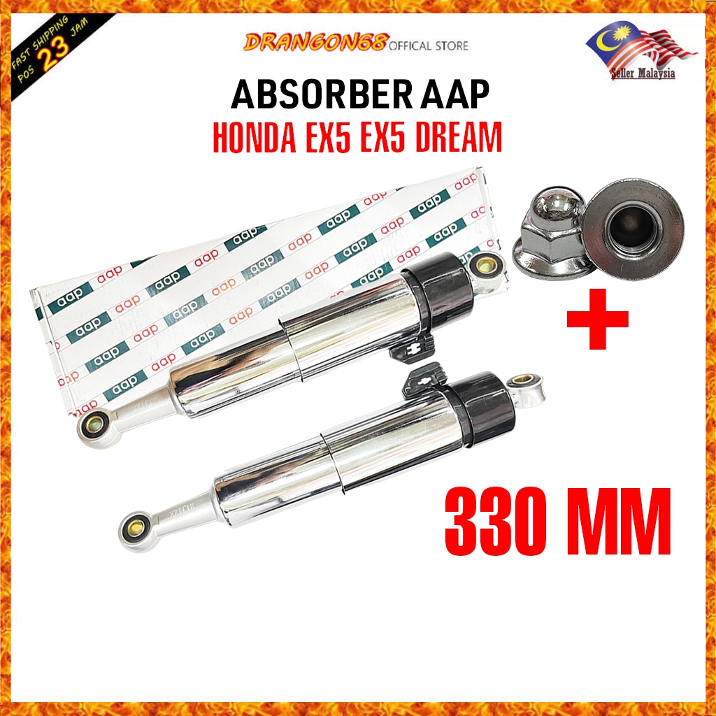 ABSORBER EX5 / EX5 DREAM HONDA BLACK COLOUR CAP AAP 330MM | Shopee ...