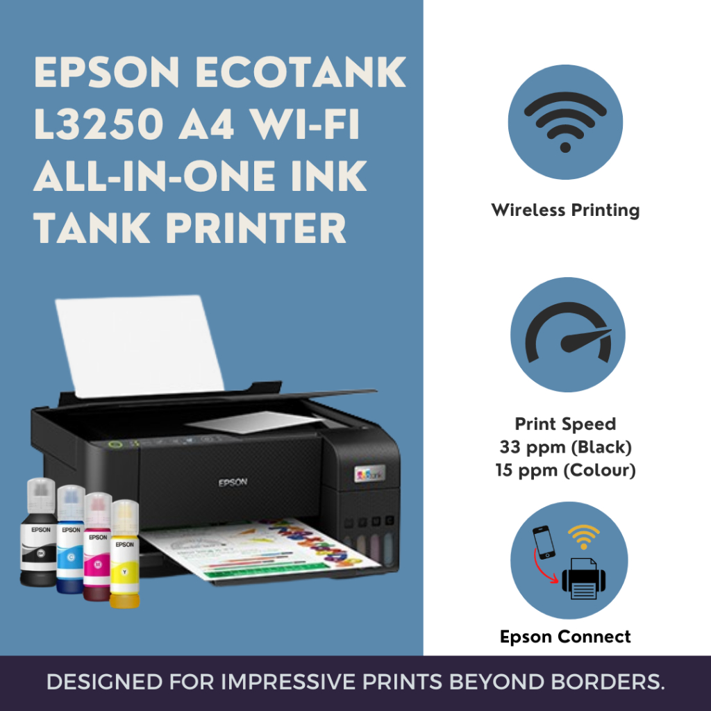 Epson EcoTank L3250 WiFi AIO InkTank Printer | Shopee Philippines