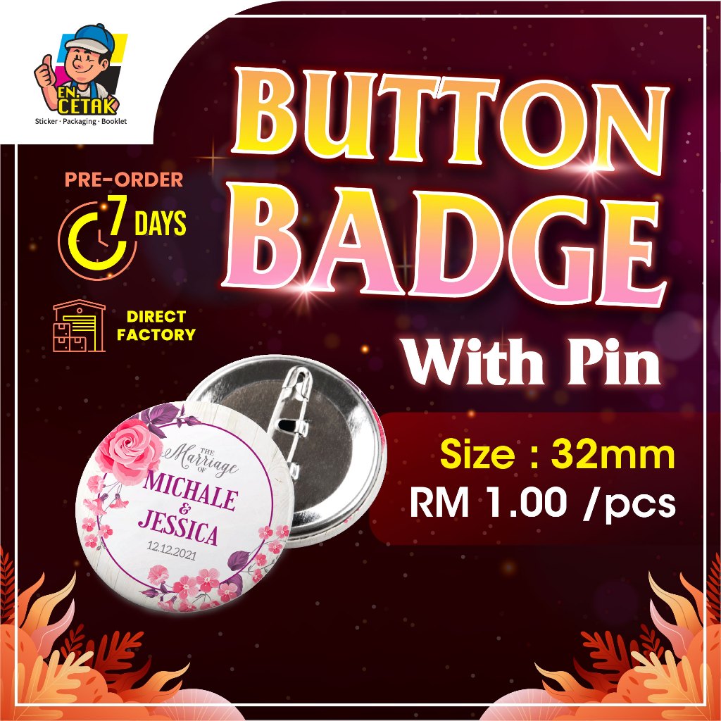 BUTTON BADGE PREMIUM / 32MM | Shopee Philippines