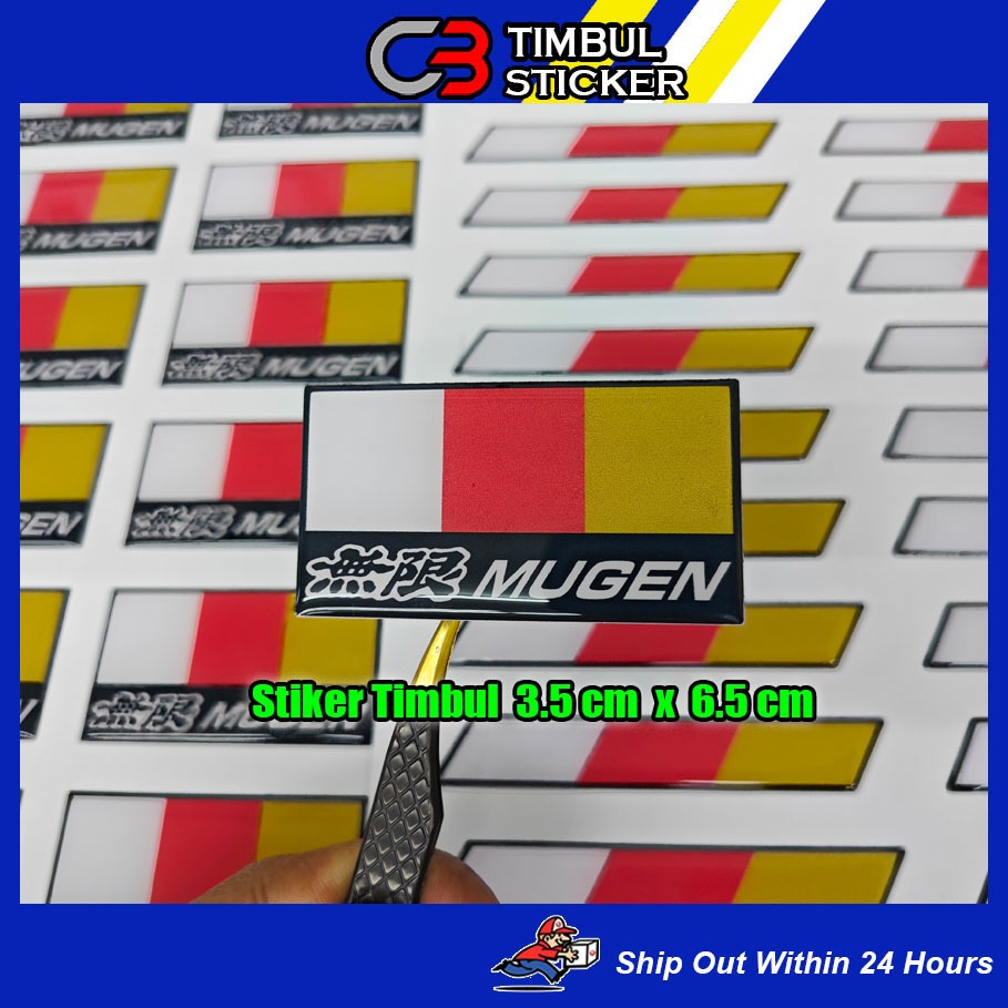 MUGEN Sticker JDM Mugen Color Bar Sticker Eblem Stiker Timbul | Shopee ...