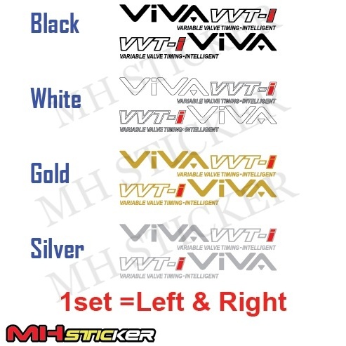 Side Door Car Sticker Perodua Viva VVT Vinyl Cutting Stickers (1set ...