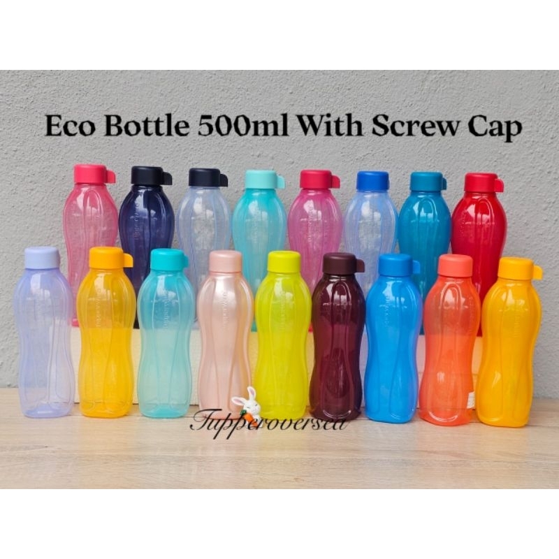 Tupperware Eco Bottle 500ml (1 PC) With Screw Cap / Flip Top Cap ...