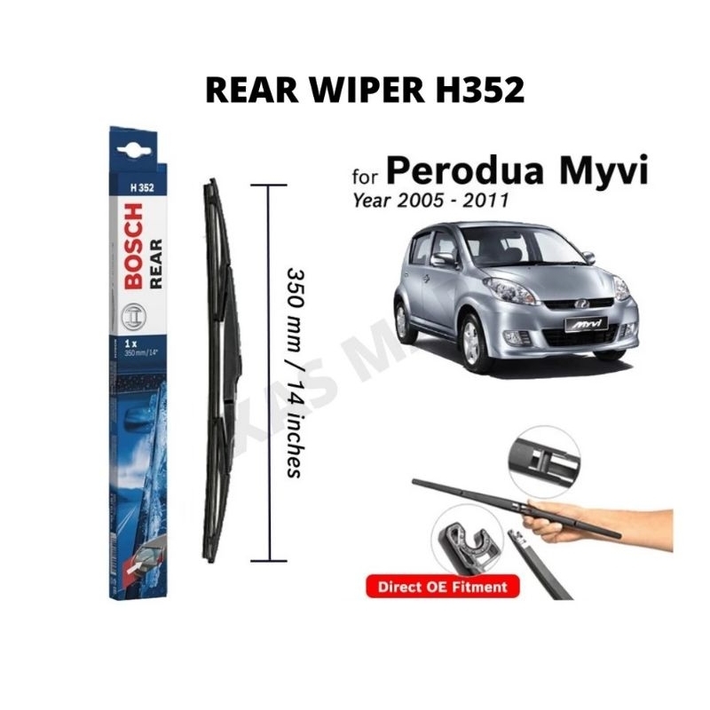PERODUA MYVI MYVI LAGIBEST AVANZA REAR WIPER BLADE 14" BOSCH | Shopee ...