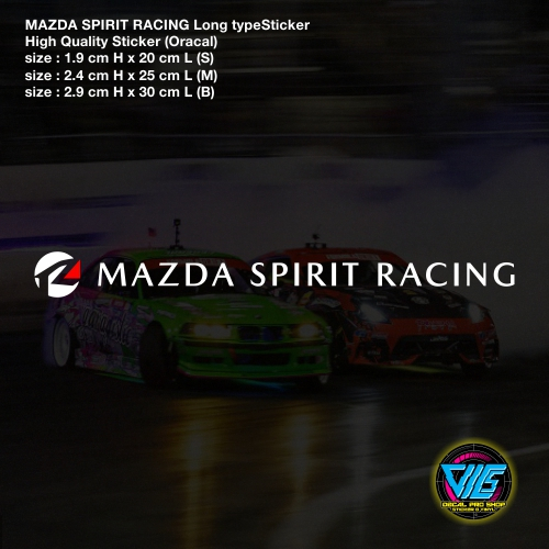 MAZDA SPIRIT RACING Long Type Logo Sticker / Decal (High Quality ...