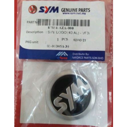 SYM VF3i LOGO 0 87554-AZA-000 EMBLEM STICKER VF3-i VF3 i 185 SYM ...