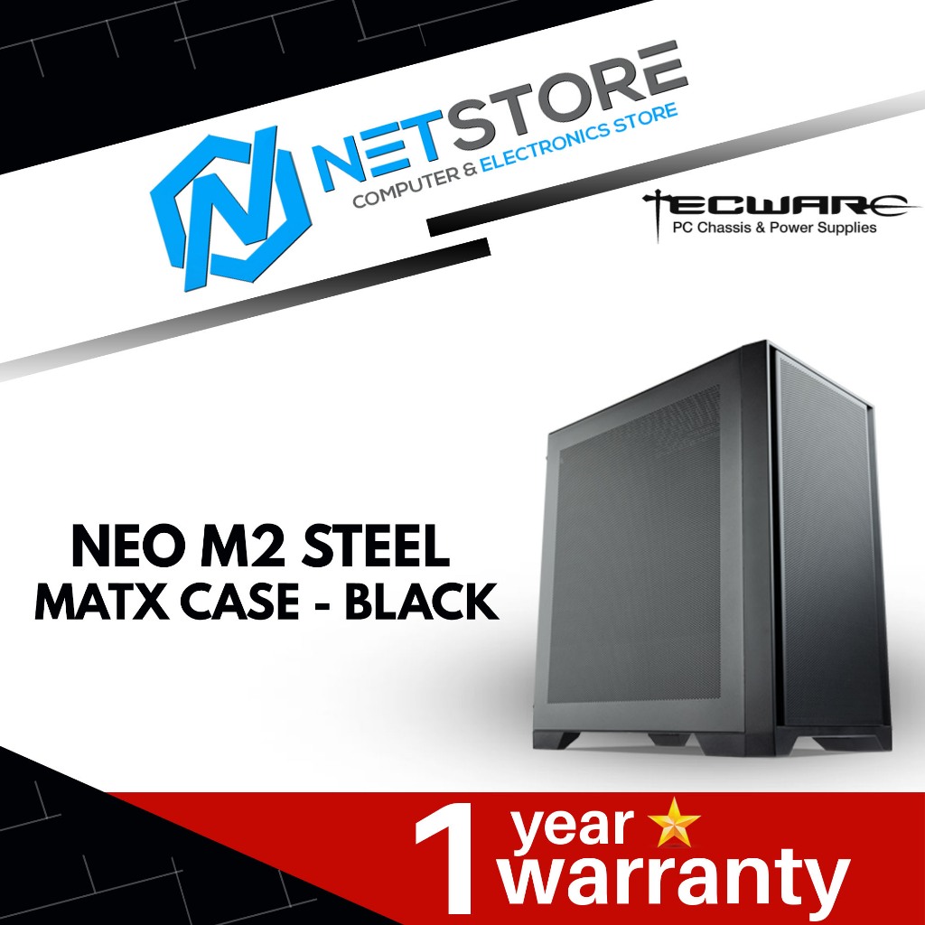 TECWARE NEO M2 STEEL MATX CASE - BLACK - TWCA-NEOM2S-BK | Shopee ...