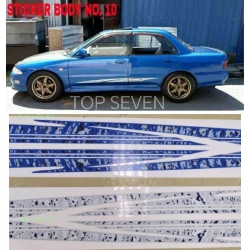 Car Body Sticker Proton Wira No 10 ( Grey / Blue ) | Shopee Philippines