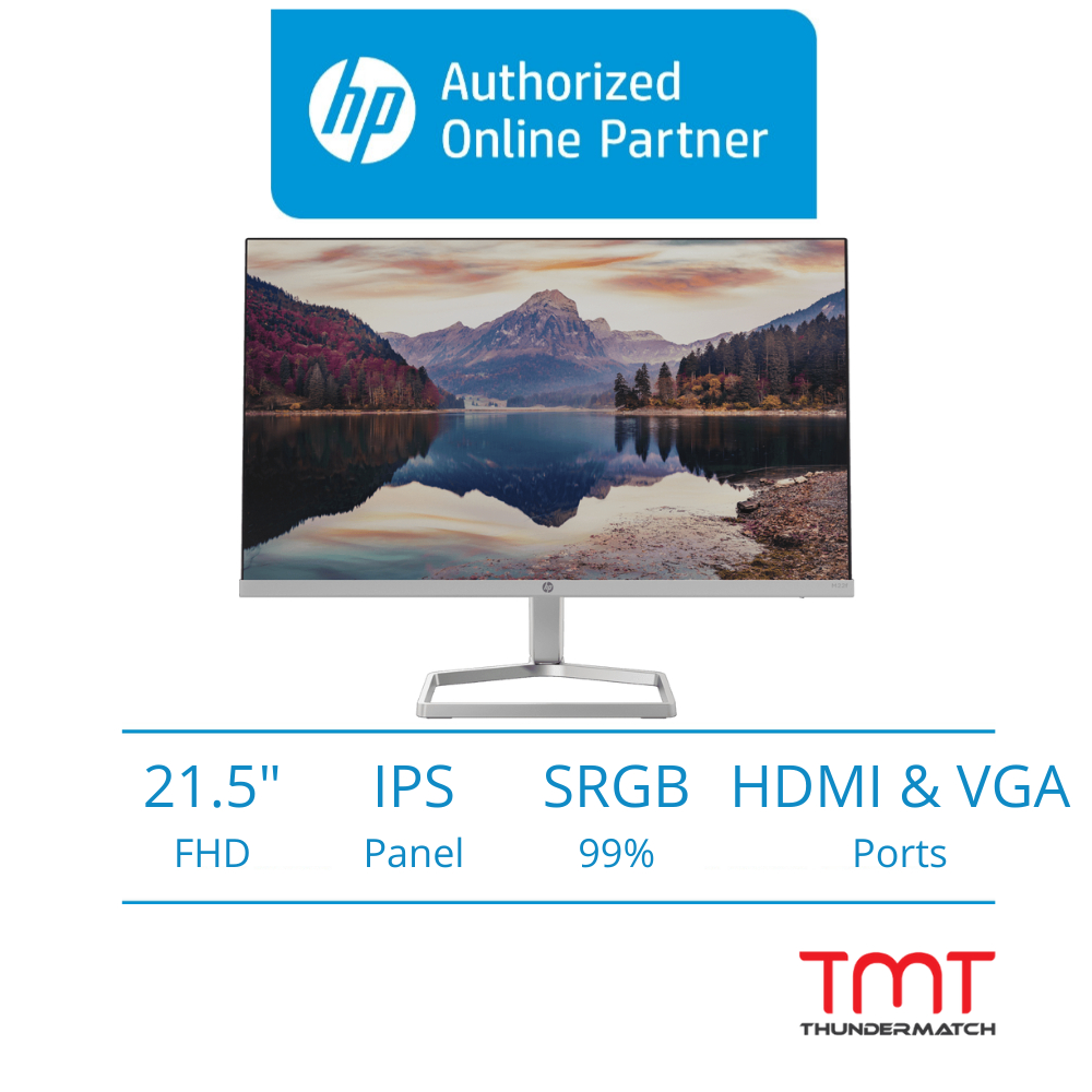 HP M22f 21.5" Monitor 5ms 75Hz FHD IPS Panel HDMI & VGA sRGB 99% AMD ...