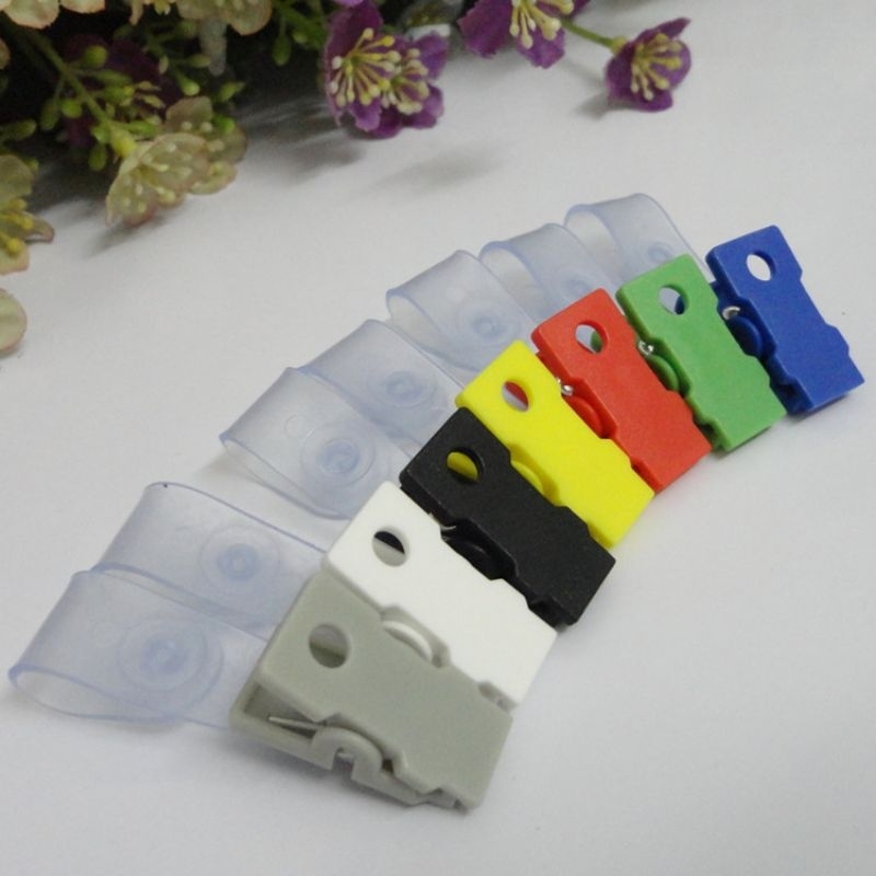 5Pcs Plastic frosted straight clip badge holder card holder ID card ...