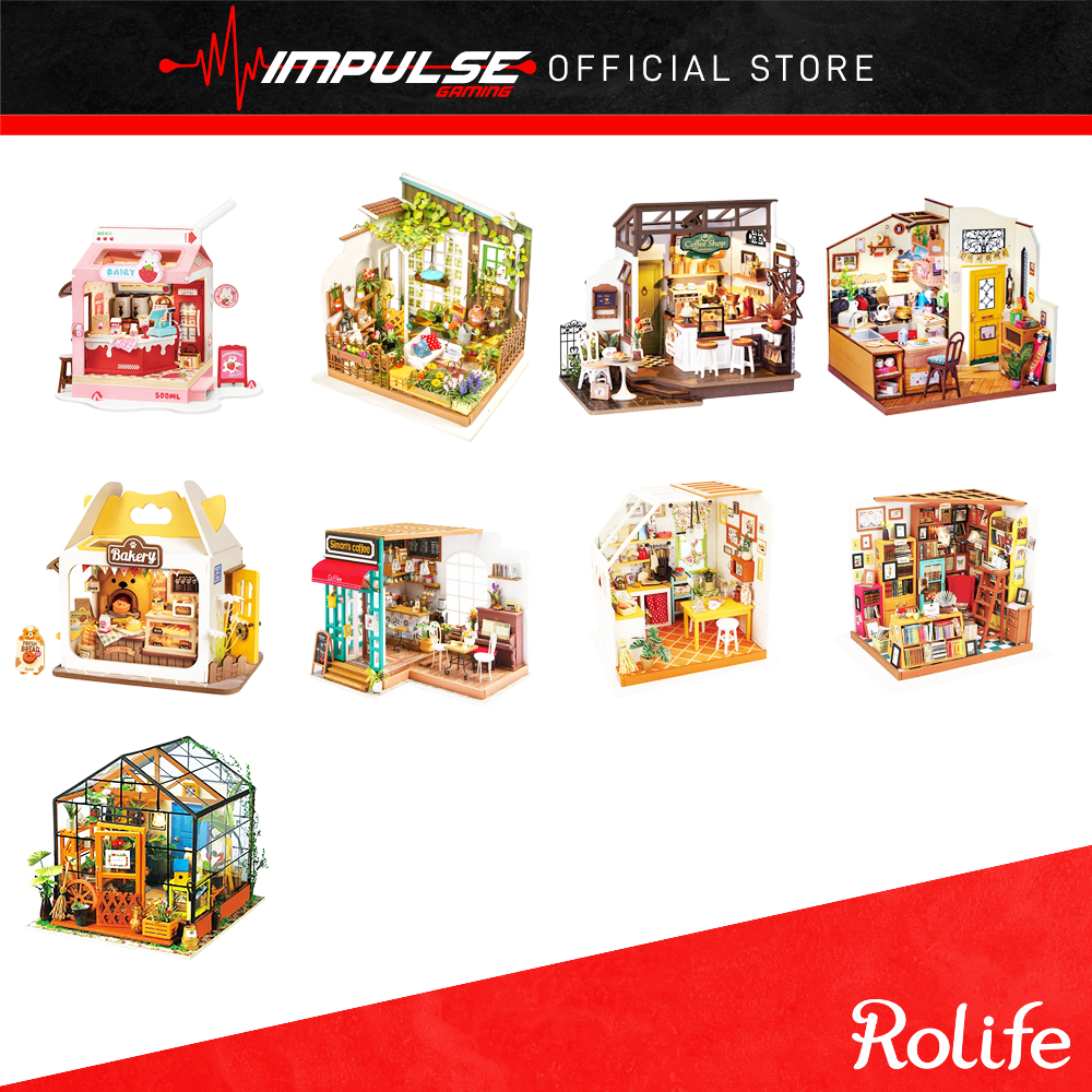 Robotime Rolife DIY Minature House Kit - Cafe, Kitchen, Study, Coffee ...
